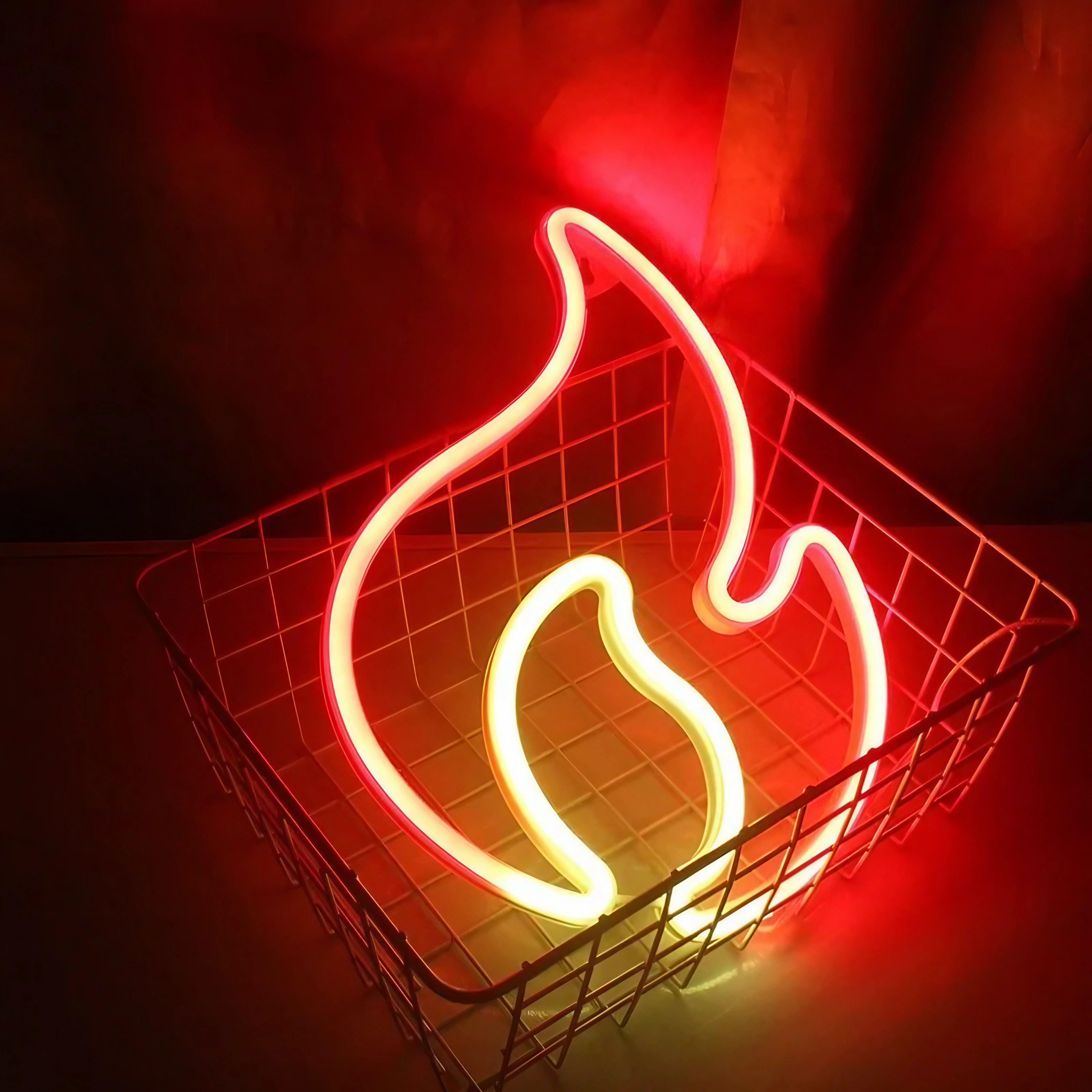 Flame Shaped Neon Sign | The Lamp Deck